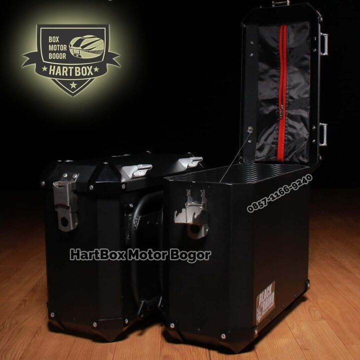 Side Box Samping Pannier Badak Hitam 27 Liter Box Alumunium Touring ...