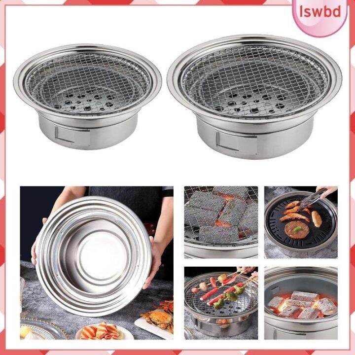 [Ready Stock] Japanese Tabletop BBQ Grill Portable Round Barbecue Stove ...