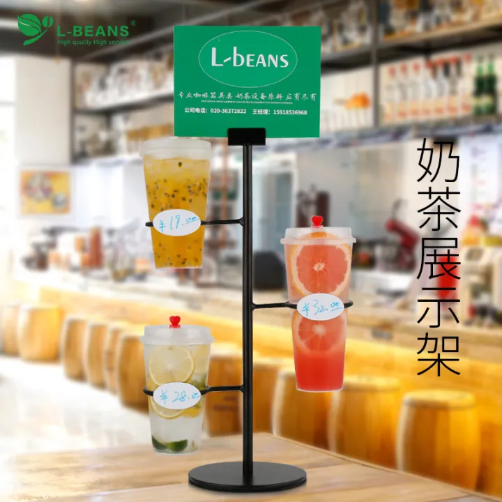 Milk tea display rack, paper cup storage rack, coffee shop, internet ...