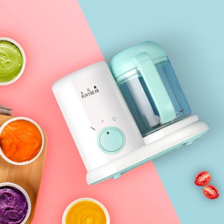 PONYBEAR Baby Food Processor 4 in 1 Baby Food Cooker Steamer and ...