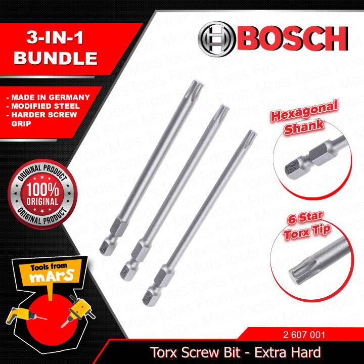 Bosch 3PCS/SET 89MM Screwdriver Torx Drill Bit Extra Hard for Rotary ...