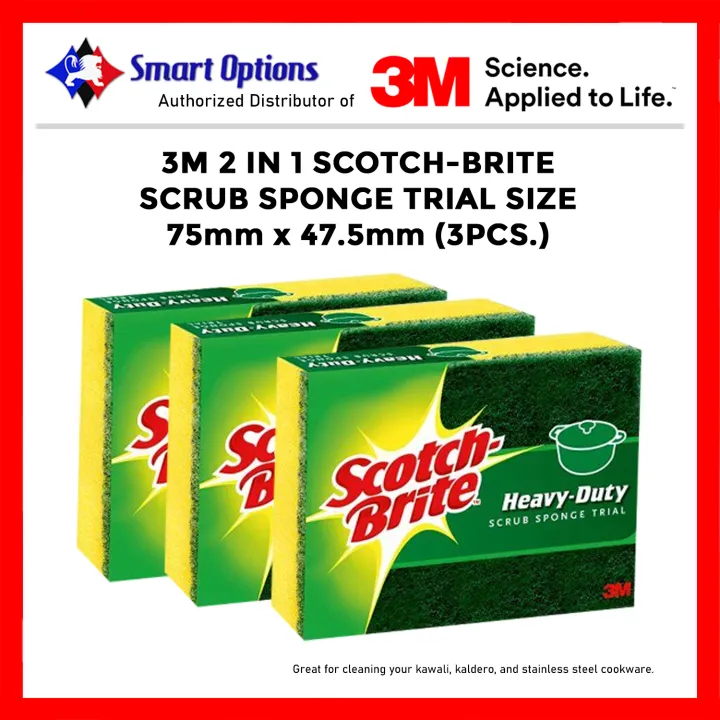 3M Scotch Brite Yellow Scrub Sponge TRIAL 24pcs/set | Lazada PH