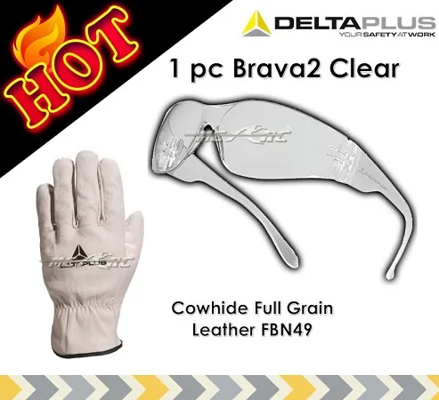 DELTAPLUS Polycarbonate single lens glasses [Brava2 Clear] with Delta ...