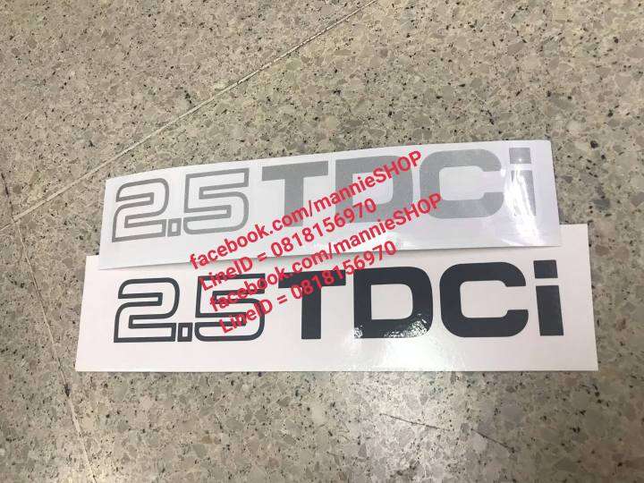 สติ๊กเกอร์แบบดั้งเดิม ติดท้ายรถ ฟอร์ด ford คำว่า 2.5 TDCi งานตัดคอม ติด ...