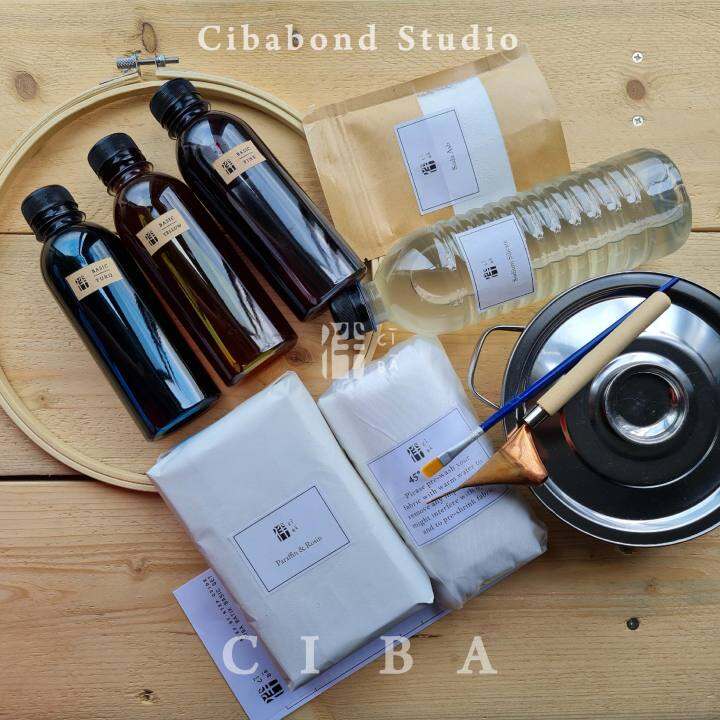 MAKE BATIK BASIC COMPLETE SET / BUAT BATIK SET LENGKAP WITH HOOP ...