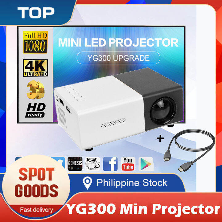 【Free Shipping】YG300 Portable Projector LCD Mini Portable 400 - 600LM ...