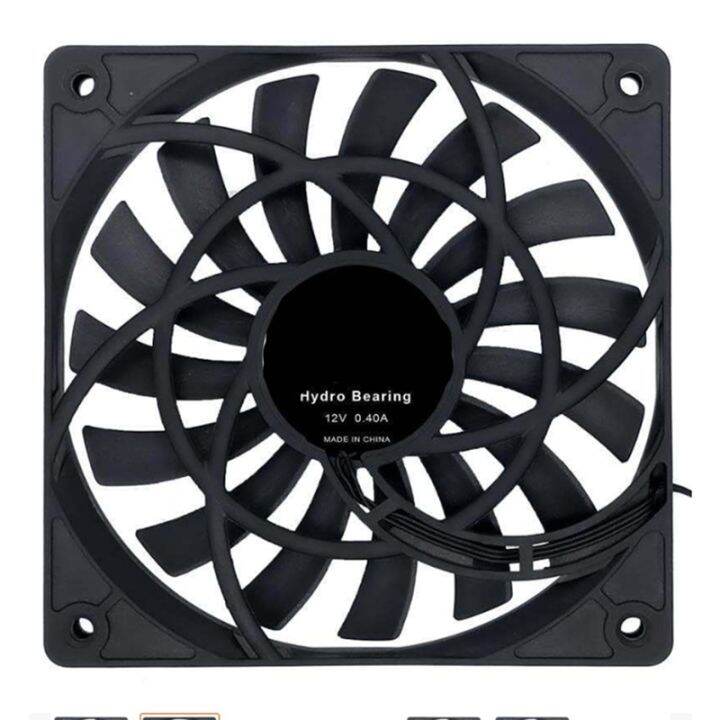 Mute 120mm 12cm PWM Cooling Fan Slim 12mm,New 120X120X12mm DC 12V 0.20A ...