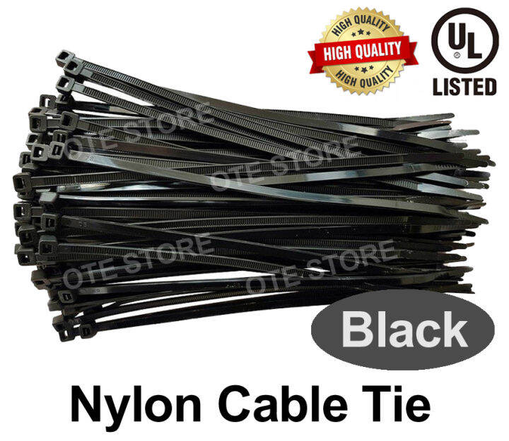 Cable Ties Nylon Wire Black (1000pcs/packet) 4/6/8/10/12/14/16 Inch ...