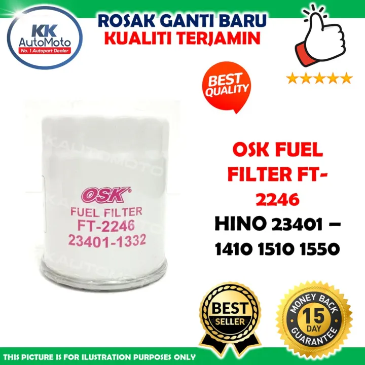FT F-2246 Genuine OSK Fuel Filter Penapis Penuras Minyak - Bus Bas Hino ...