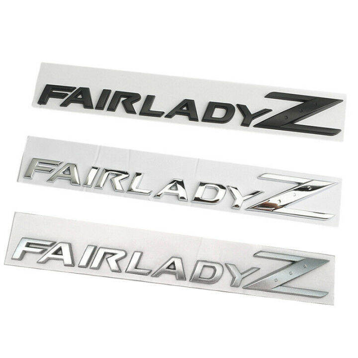 Metal Chrome Black Fairlady Z Letter Car Emblem Badge Decal for Nissan 370Z 350Z Z34 Z33 ...
