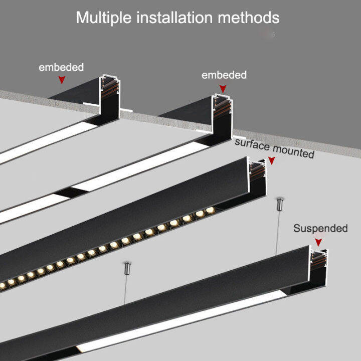 LED Magnetic Track Light System Accessories Rail Connector Power ...