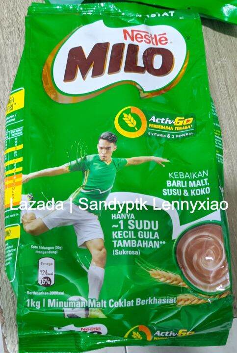 MILO Malaysia Nestle 1 Kg 1000 gr Minuman Barli Malt Susu Koko Coklat ...