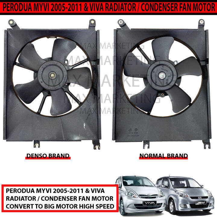 PERODUA MYVI 2005-2011 & VIVA RADIATOR / CONDENSER FAN MOTOR CONVERT TO ...