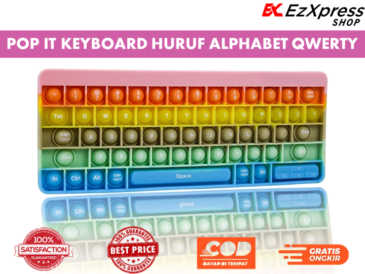 POP IT KEYBOARD RAINBOW TOYS MAINAN SQUISHY MOTIF KEYBOR PELANGI MAINAN ...