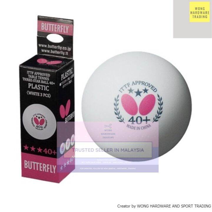 【Ready Stock】All New 3 PCS 3-Star Butterfly Table Tennis Balls Ping Pong Ball 3 Bintang Bola ...