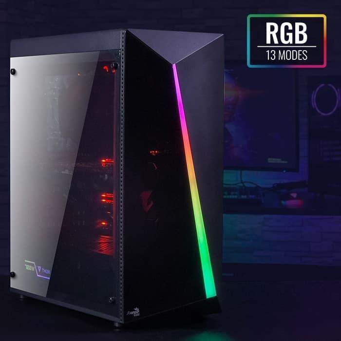 Aerocool SHARD - RGB Gaming Case ATX Tempered Glass - 1 Fans 120mm ...