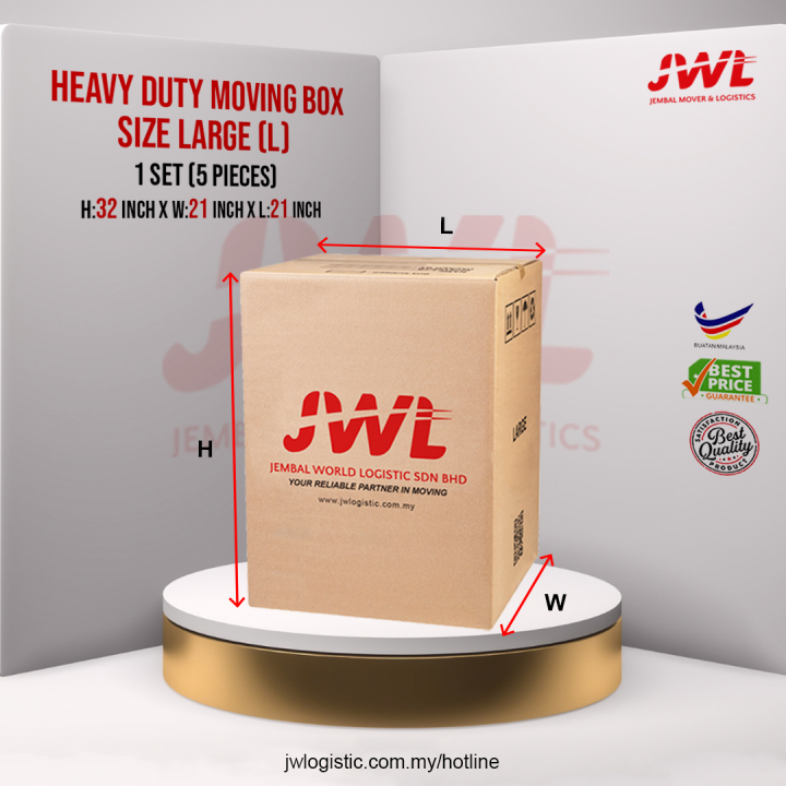 [ Saiz L ] Carton box for house moving kotak pindah rumah - 5 pcs | Lazada
