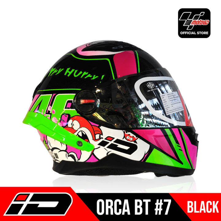 ID HELMET ORCA BT #7 FULL FACE HELMET (BLACK) | Lazada PH