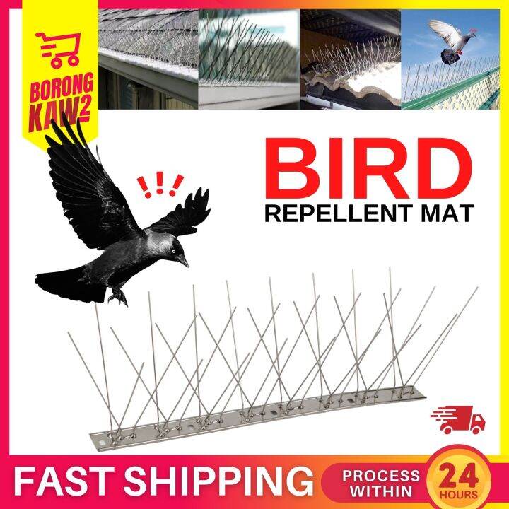 33cm Bird Repellent Mat Spikes Stainless Steel Animal Repeller Chase ...
