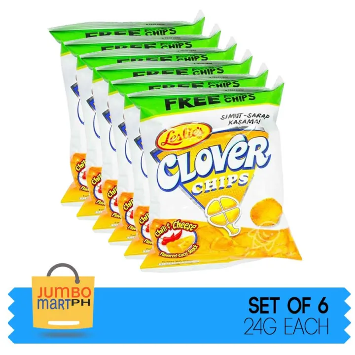 CLOVER CHIPS CORN SNACKS CHILI & CHEESE FLAVOR 24G / SET OF 6 | Lazada PH