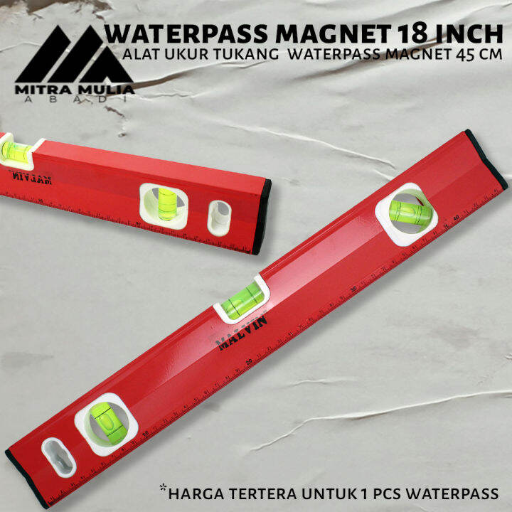 Waterpas Magnet 18 Inci l Waterpass 45 cm l Alat Ukur Tukang | waterpas ...