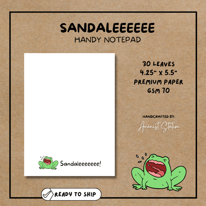 Sandaleeeee! Tagalog Witty Humor Handy Size Notepad | Lazada PH