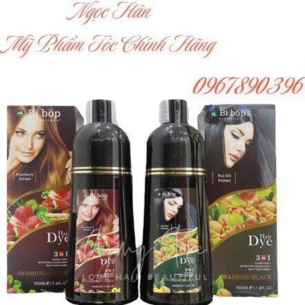 BIBOP - Dầu Gội Phủ Bạc Đen [Nâu] BiBop Collagen Nhật Bản (500ml) - Dầu ...