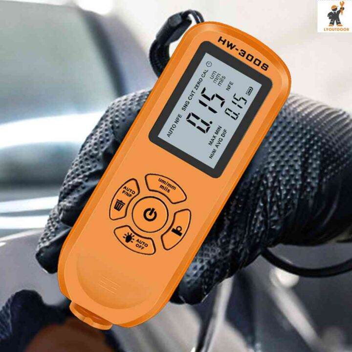 ฟิล์มสีรถอัตโนมัติเครื่องวัดระยะ0-2000UM เคลือบโลหะดิจิตอลเกจวัดความหนาอัตโนมัติ HW-300S เกจวัด ...