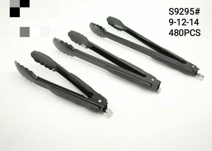 capitan food tongs hitam 35 cm - capitan panjang gorengan hitam kokoh ...