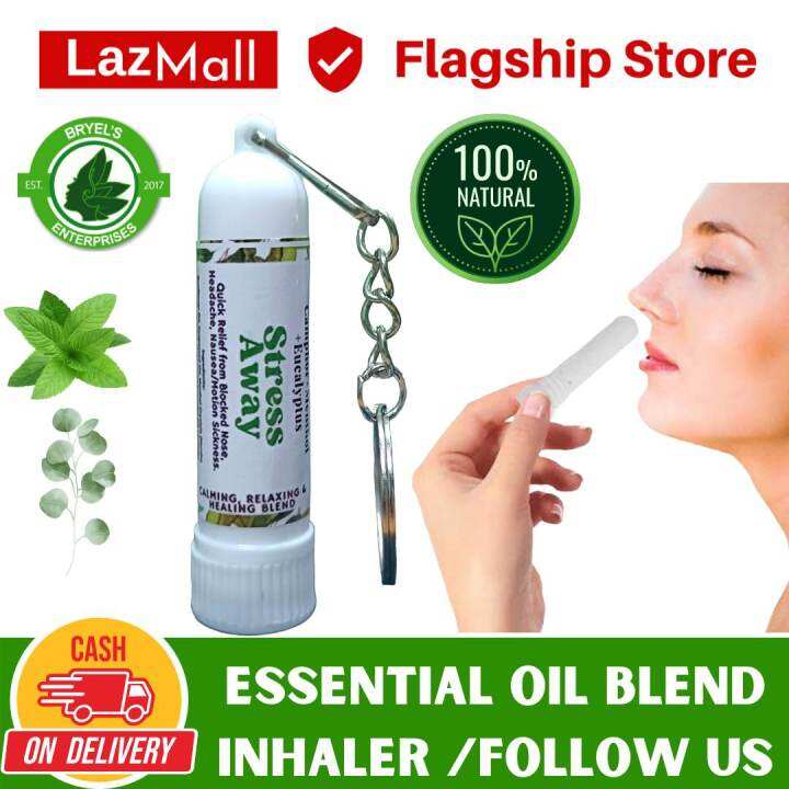 ⚡⚡BRYELS CARE STRESS AWAY INHALER CAMPHOR + MENTHOL +EUCALYPTUS 5ML ...