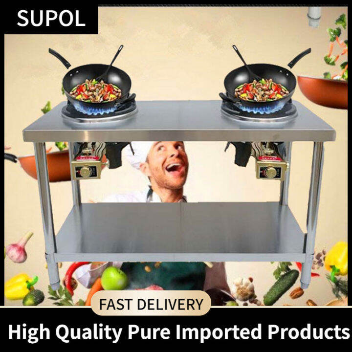 SUPOL Commercial Kitchen Equipment 2 Burner Gas Stove Stand Stainless ...