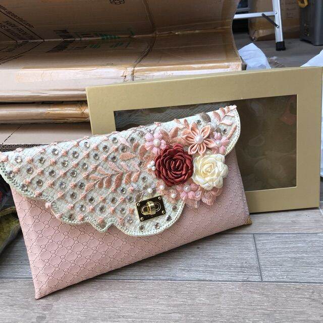 Dompet Full ceren pesta kunci plus box Cluth pNdan Gliter sulam 25x15 ...