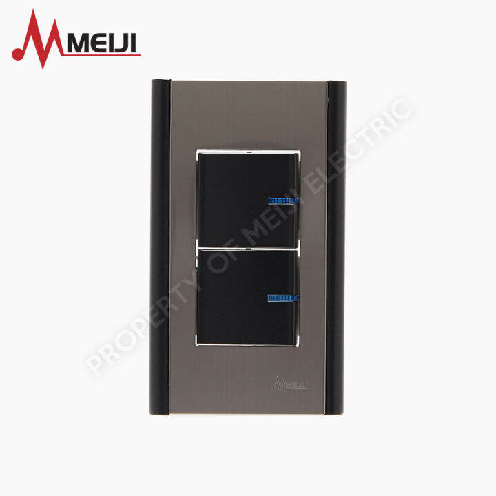 Switches - Two Gang One Way Switch 15A, 300V [Meiji Champagne Series ...