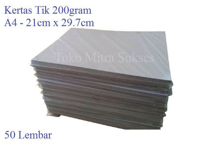 Kertas Tik 200gram A4 isi 50 Lembar | Lazada Indonesia