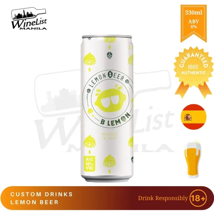 Lemon Beer Can 330ml | Galicia, Spain | Spanish Lemon Beer by Custom ...