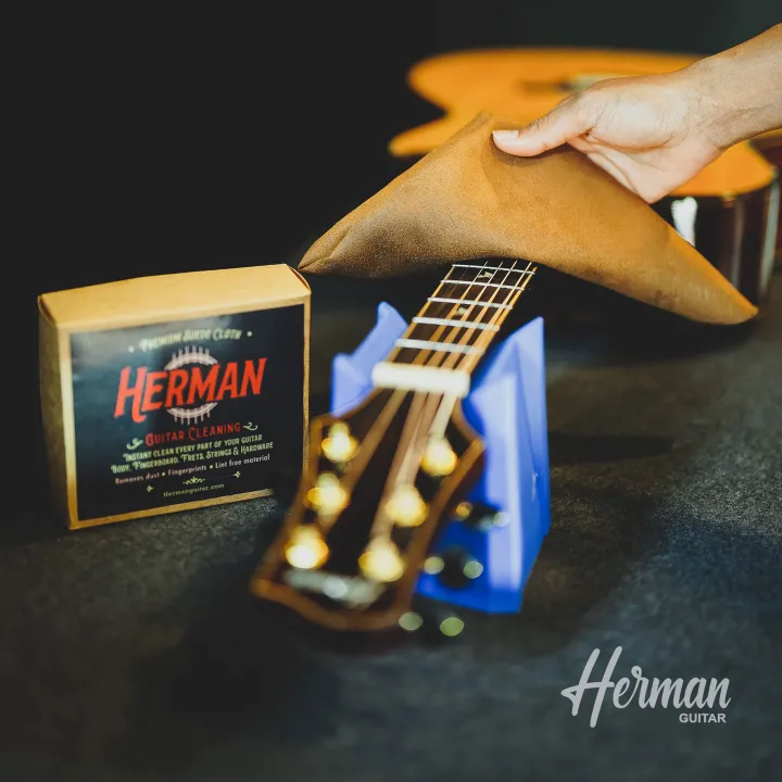 ผ้าเช็ดกีตาร์ Herman ( Gray Suede -สีเทา) อุปกรณ์กีตาร์ | Lazada.co.th