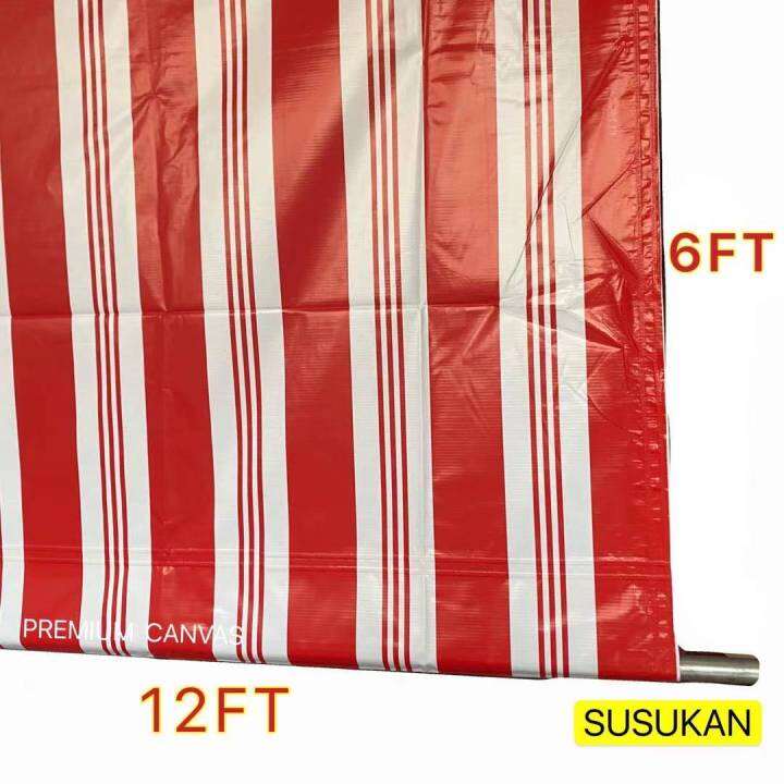 6FTx12FT Trapal Stripe Lona Tarp for sunshade and rain, balcony camping ...