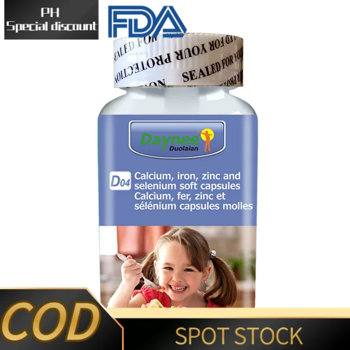 Daynee Children's Calcium Vitamin D Iron With Zinc Selenium For Kids ...