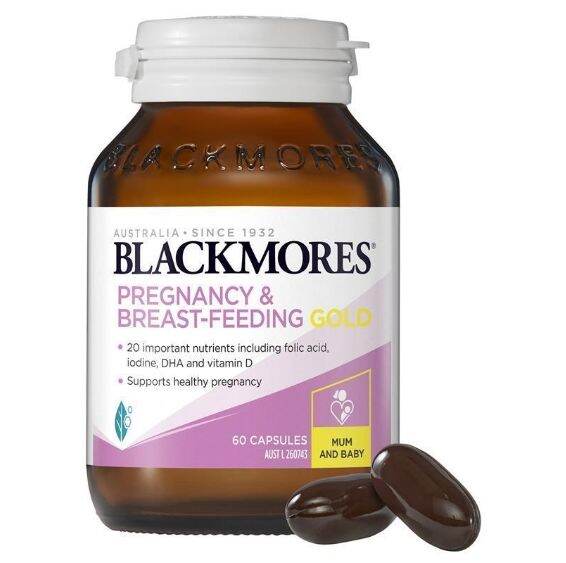 Blackmores Pregnancy & Breastfeeding Gold Vitamin 60 Capsules | Lazada ...