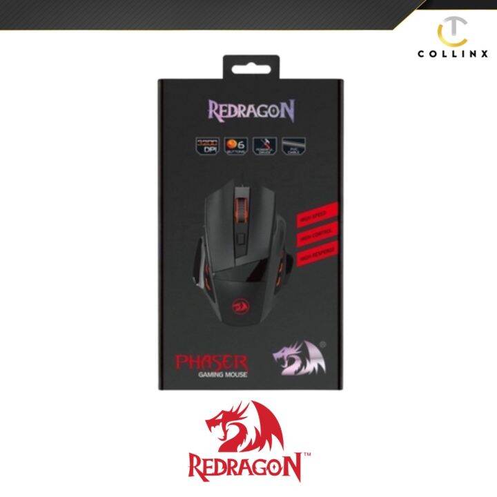 Redragon M609 Phaser Gaming Mouse | Black with Red | For Laptop and Desktop PC | 7 Buttons | 5 ...