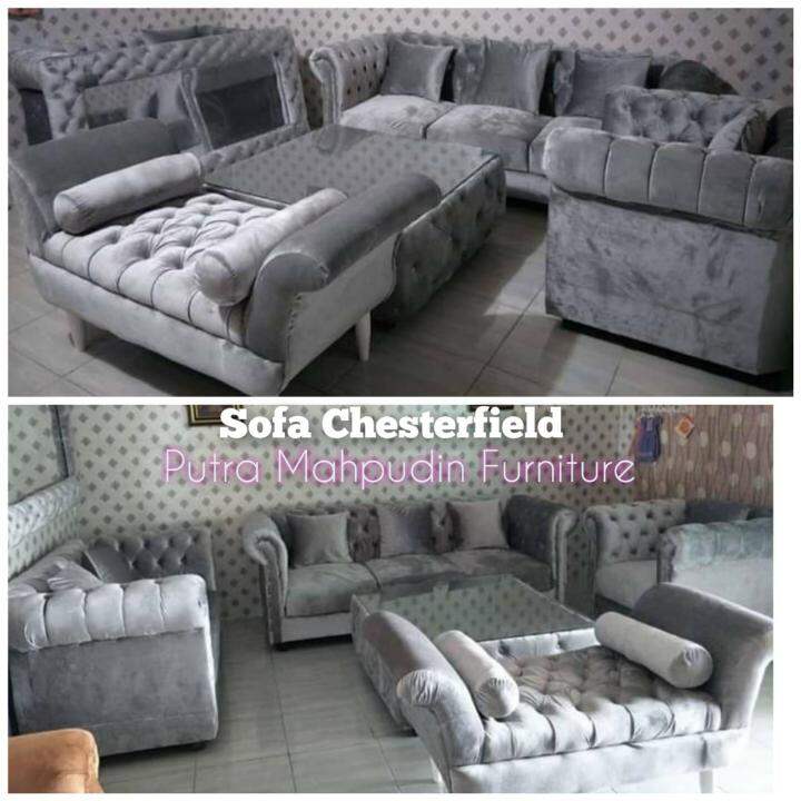 SOFA SET CHESTERFIELD 321 BENCH SANDARAN MEJA PILIH WARNA | Lazada ...