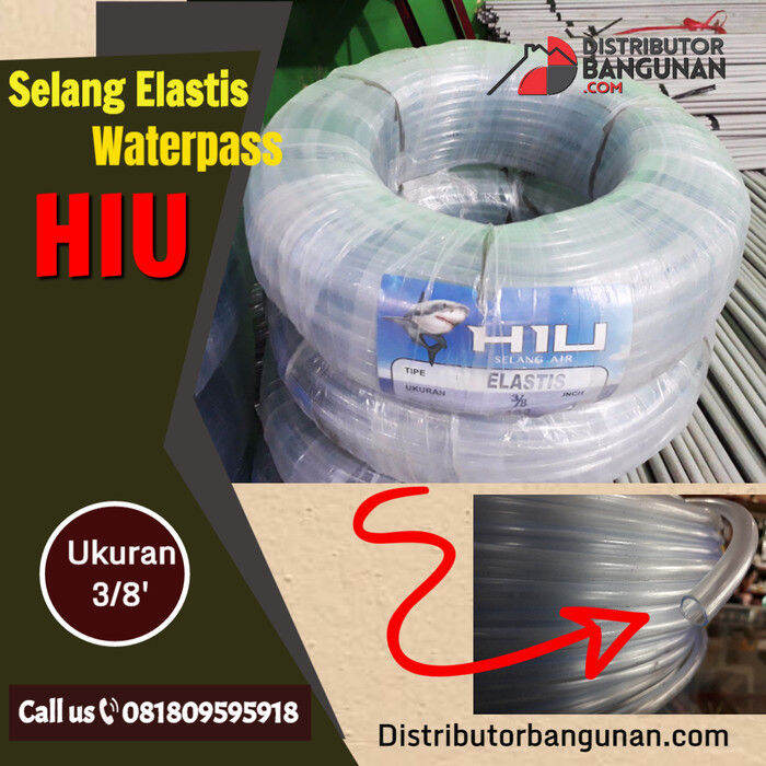Selang Akuarium Air Elastis Bening Tebal Waterpass 3/8 Inch Per Meter ...