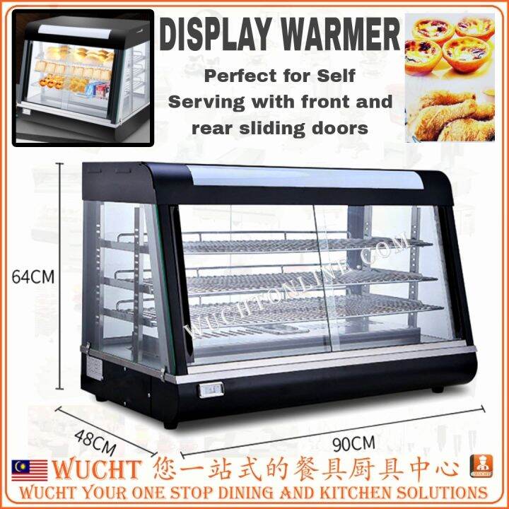 【WUCHT】3 feet Food Display Warmer Showcase Glass Warming Cabinet Hot ...