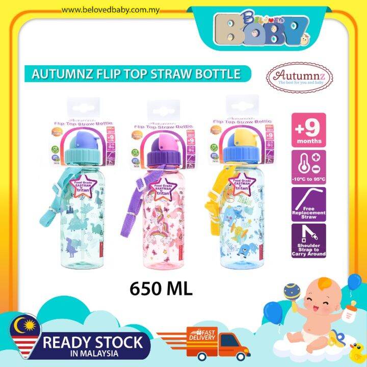 Autumnz Flip Top Straw Bottle Minum Botol Air Kanak-Kanak - 650ml/22oz | Lazada
