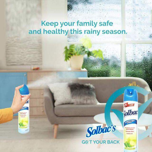 SOLBAC DISINFECTANT SPRAY 400 GRAMS [3-in-1 Action: Disinfectant ...