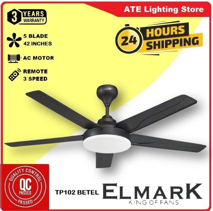ELMARK / TP102 BETEL / 42 INCHES / CEILING FAN / WITH LED LIGHT / KIPAS ...
