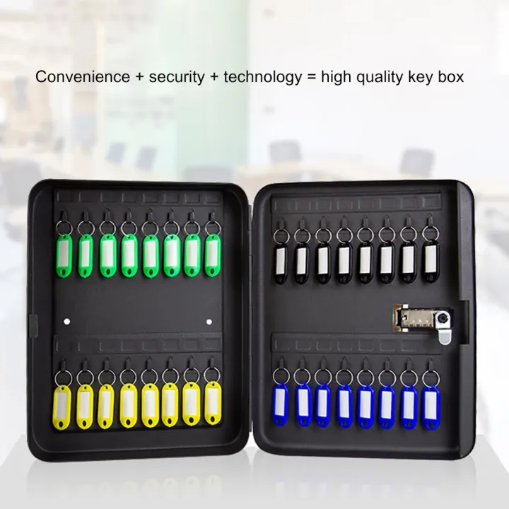 ตู้กุญแจติดผนังใส่รหัสล็อคนิรภัย Keybox กล่องเก็บของ36คีย์การ์ดสำหรับบริษัทบ้านสำนักงานแขวนกุญแจ ...