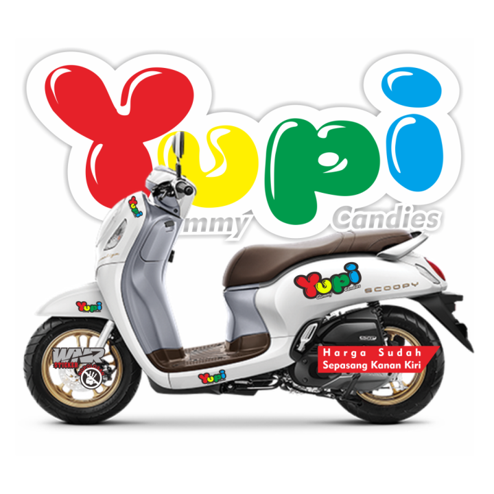 stiker motor keren sticker yupi stiker yupi candies | Lazada Indonesia