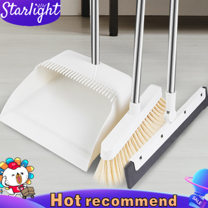 Sapu Set Pengki Sisir Minimalis Alat Pembersih Lantai Set Broom Anti ...