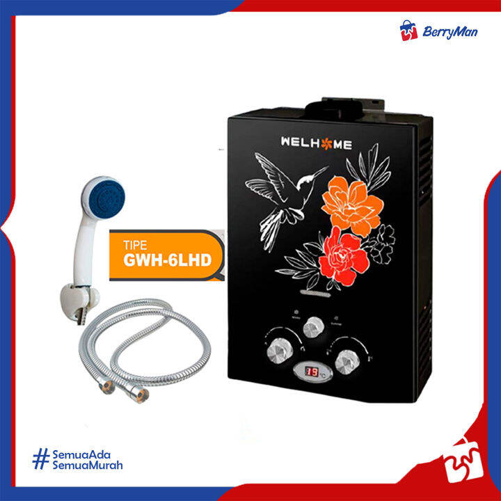 Water Heater WELHOME GWH-6LHD Pemanas Air Gas - 6 Liter | Lazada Indonesia